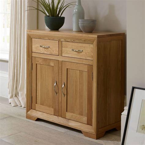 Chamfer Solid Oak Small Sideboard Archipro Nz