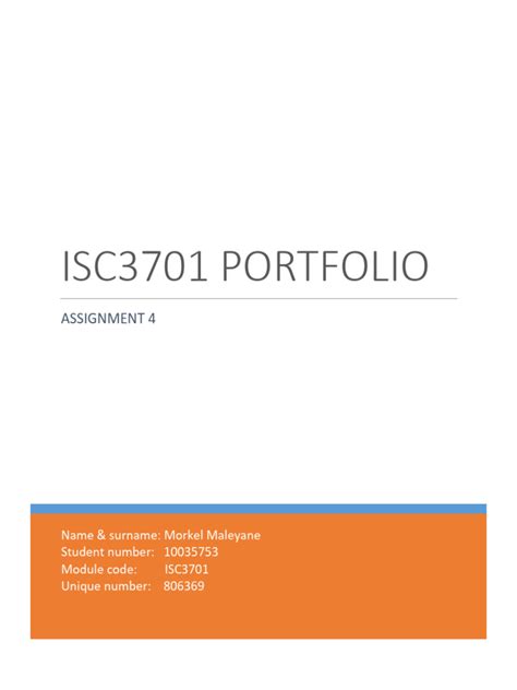 Isc3701 Assignment 4 2023 Pdf Learning Teachers