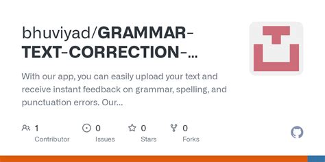 Github Bhuviyad Grammar Text Correction Webapp With Our App You Can Easily Upload Your Text