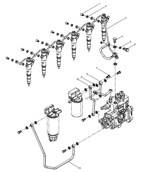 WEICHAI WP DHP G WP G E ENGINE Low Pressure Fuel Pipe Group