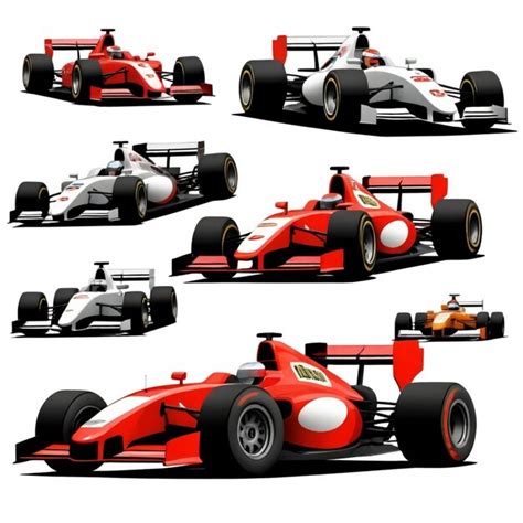 Racing Vector Set White Background Isolated A High Premium Ai
