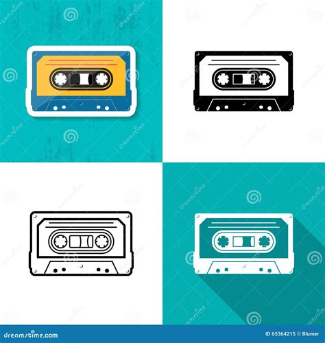 Music Cassette Tape Icon Stock Vector Illustration Of Colorful 65364215