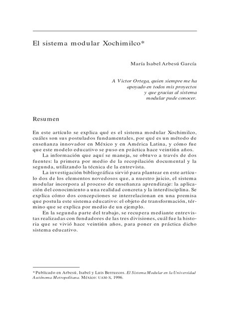 el sistema modular uam xochimilco pdf enseñando conocimiento