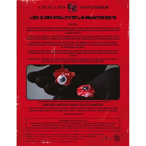 Los Ojos Azules de la Muñeca Rota BD 1973 Edición Coleccionista