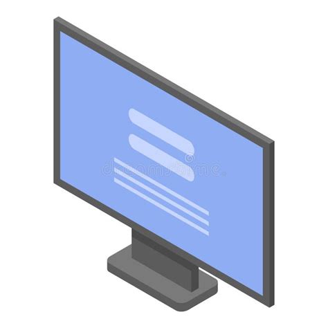 Tft Monitor Icon Isometric Style Stock Vector Illustration Of Futuristic Hdtv