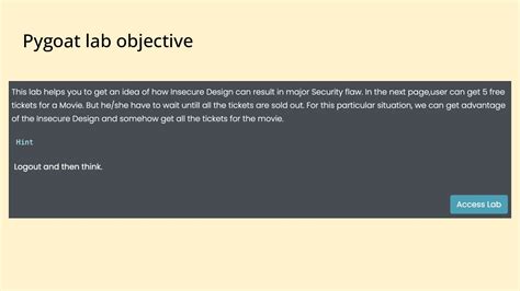 Pygoat Learn Django Security The Hard Way Speaker Deck
