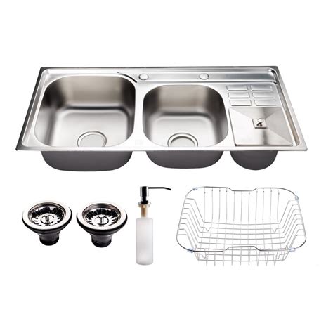 Kit Cuba Pia Aço Inox Gourmet Nw Cozinha Acessórios Dupla Lixeira