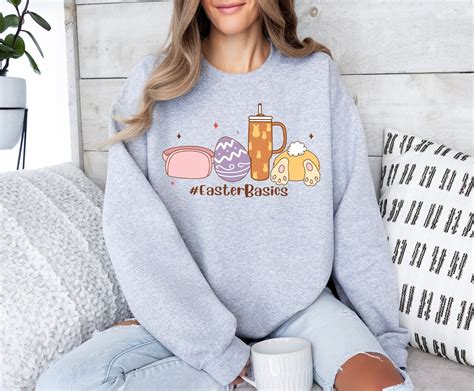 Easter Basics Hoodie Easter Egg Sweater Easter Bunny Hoodie Funny