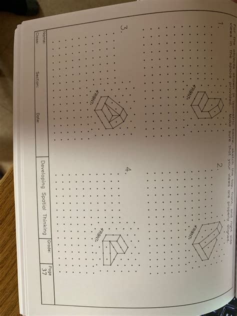 Solved For The Objects Shown In Isometrie Below Sketch The Chegg