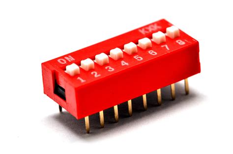 8p Dip Switch Dip Switch 8 Position Toggle Switch Pitch 2 54mm Red