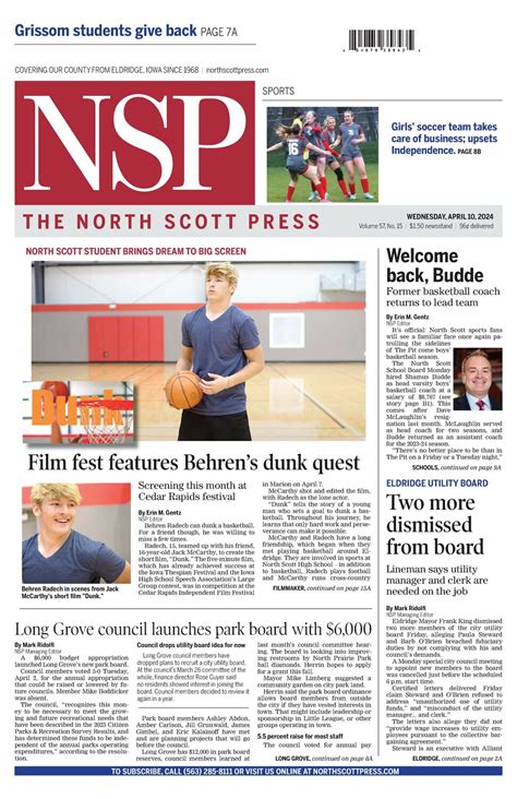 North Scott Press — April 10 2023 North Scott Press