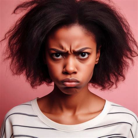 Premium Photo Angry Disgruntled Woman On A Solid Pink Background Ai Generative