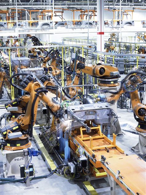 Assembly Line With Industrial Robots