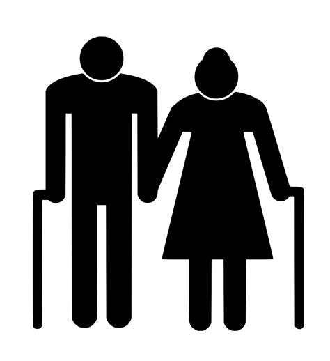SVG People Retirement Together Couple Free SVG Image Icon SVG Silh