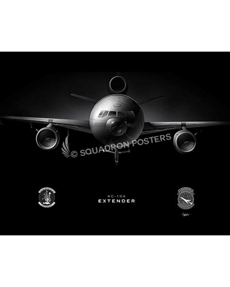 Jet Black Kc 10 Travis Afb 9th Ars Ftu Instructor Lithograph Squadron Posters
