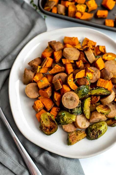 Chicken Apple Sausage Sheet Pan Dinner Bites Of Wellness