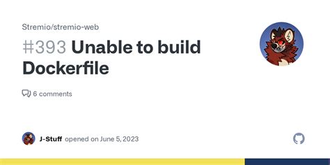 Unable To Build Dockerfile · Issue 393 · Stremiostremio Web · Github