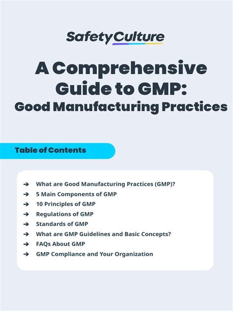 A Comprehensive Guide To Gmp Good Manufacturing Practices Pdf