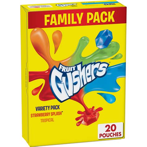 Gushers Fruit Flavored Snacks Variety Pack Strawberry And Tropical