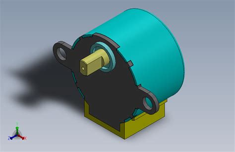 步进电机solidworks 2015模型图纸下载 懒石网