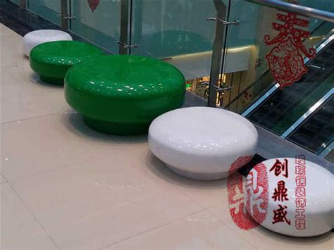 玻璃钢圆形玻璃钢坐凳 深圳市创鼎盛玻璃钢装饰工程有限公司