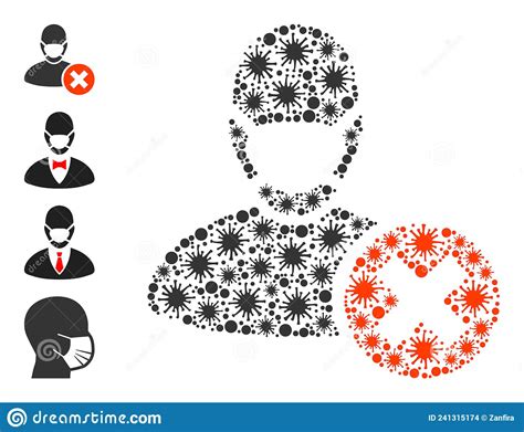 Virus Wrong Masked Man Composition Icon And More Icons Stock Vector Illustration Of Infectious