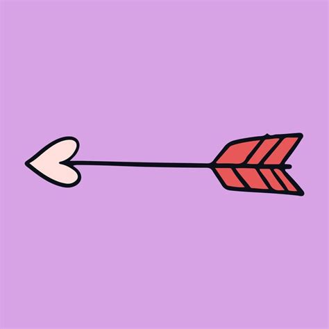 Premium Vector Hand Drawing Cupid Arrow Cute Cartoon Vector Valentine