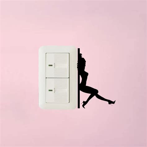 Pole Dancer Sexy Dancing Woman Fashion Home Decor Wall Switch Decals
