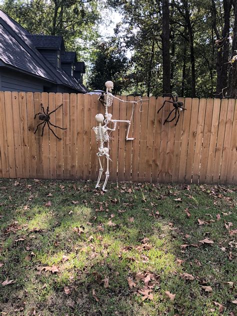 Climbing The Fence Halloween Outside Halloween Diy Outdoor