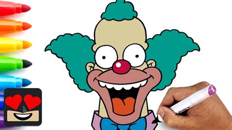 How To Draw Krusty The Clown The Simpsons Youtube