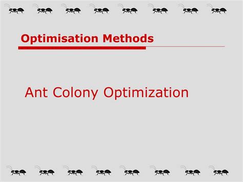 PPT Ant Colony Optimization PowerPoint Presentation Free Download ID