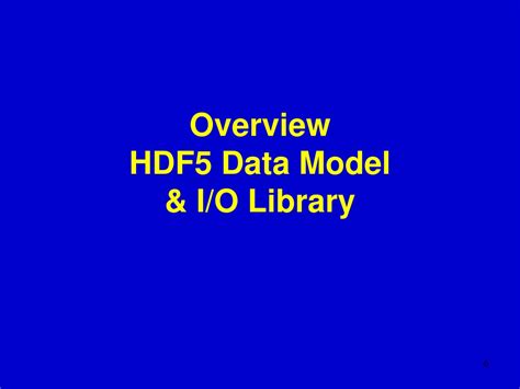 Ppt Introduction To Hdf5 Data Model Programming Model And Library