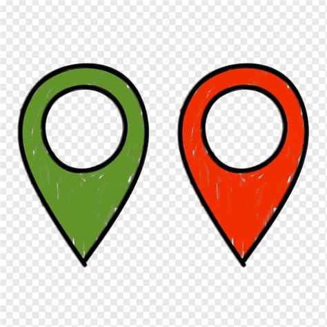Premium PSD Red Green Map Pointer Icon