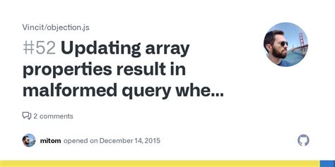 Updating Array Properties Result In Malformed Query When JsonSchema Is