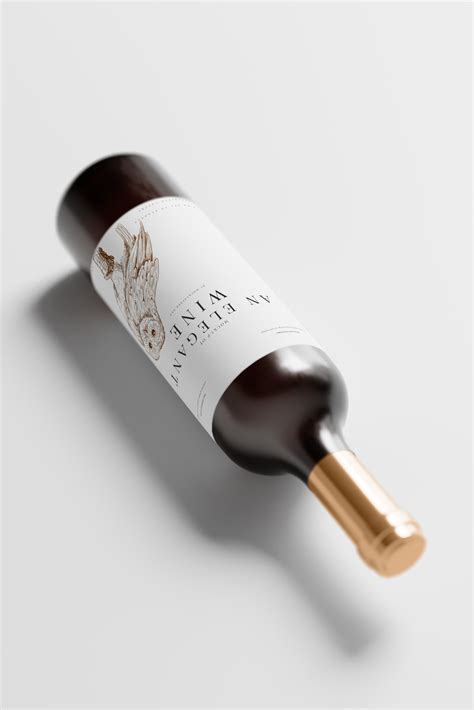 Elegant Red Wine Bottle Free Mockup Collection — Free Mockup World
