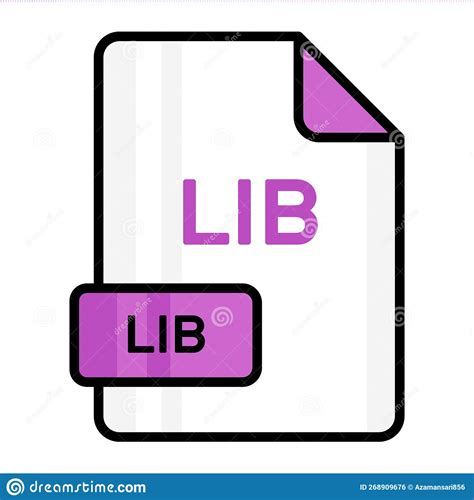 An Amazing Vector Icon Of Lib File Editable Design Stock Vector Illustration Of Paper