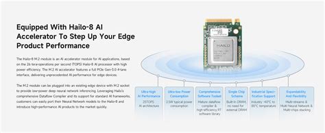 Waveshare Hailo 8 M2 Ai Accelerator Module Compatible
