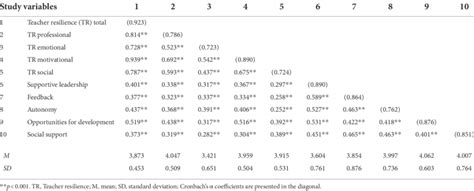 Means Standard Deviations Scales Reliability Indicators And