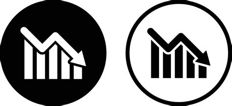 Loss Graph Icon Set In Two Styles Downward Trend Icon Business