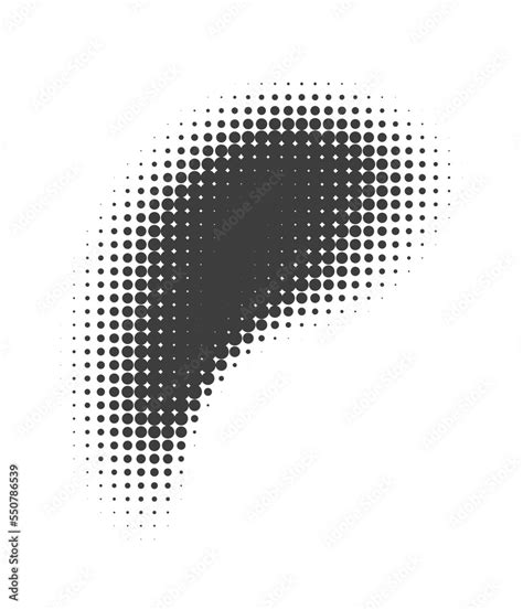 Halftone Gradient Shapes Dots Comic Effect Vector Illustration Stock