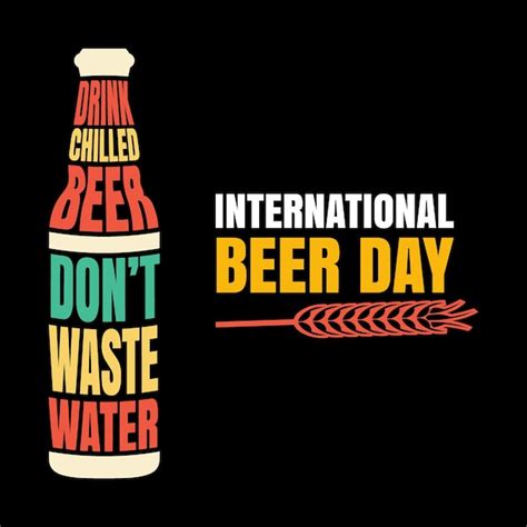 Premium Vector International Beer Day Vector Design
