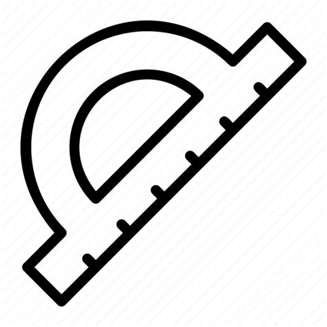 Protractor Measure Edit Tools Education Ruler Geometry Icon Download On Iconfinder