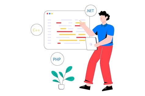 Premium Vector Web Programming Flat Style Design Vector Illustration