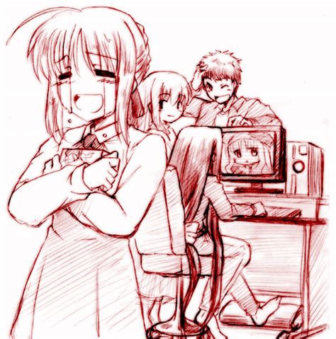 Artoria Pendragon Saber Matou Sakura Emiya Shirou Medusa And 2