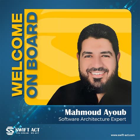 We Are Pleased To Announce That Eng Mahmoud Ayoub Has Joined The Team As Our New 𝐒𝐨𝐟𝐭𝐰𝐚𝐫𝐞