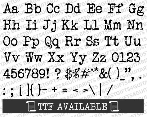 Typewriter Font Svg Typewriter Font For Cricut Typewriter Font Svg