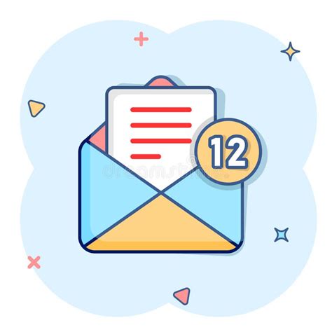 New Incoming Messages Icon In Comic Style Envelope With Notification Cartoon Vector