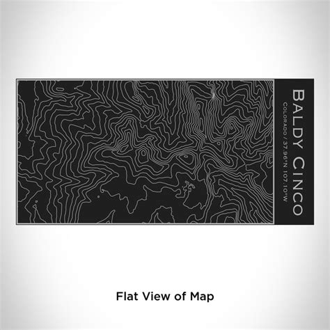 Baldy Cinco Colorado Engraved Topographic Map Insulated Bottle In Ma