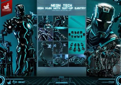 Hot Toys Neon Tech Iron Man Suit Up Gantry Sixth Scale Figure Comic