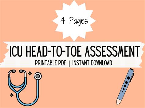 Icu Head To Toe Assessment Critical Care Physical Assessment Icu Nurse New Grad Nursing